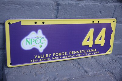 2018 PENNSYLVANIA License Plate * NPCC * NO. # 44 * VALLEY FORGE , PA ...