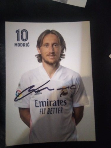 Luca Modric hand signed official postcard-100% original -Real Madrid | eBay