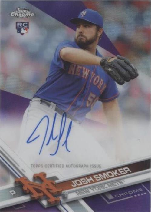 2017 Topps Chrome - Rookie Autographs Josh Smoker #RA-JS Purple ...