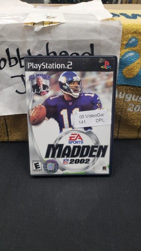 CIB FOOTBALL MADDEN NFL 2002 SONY PLAYSTATION 2 PS2 VIDEO GAME COMPLETE ...