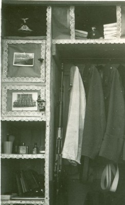 German soldiers locker, visor cap, rifle and contents, WW2, Original ...