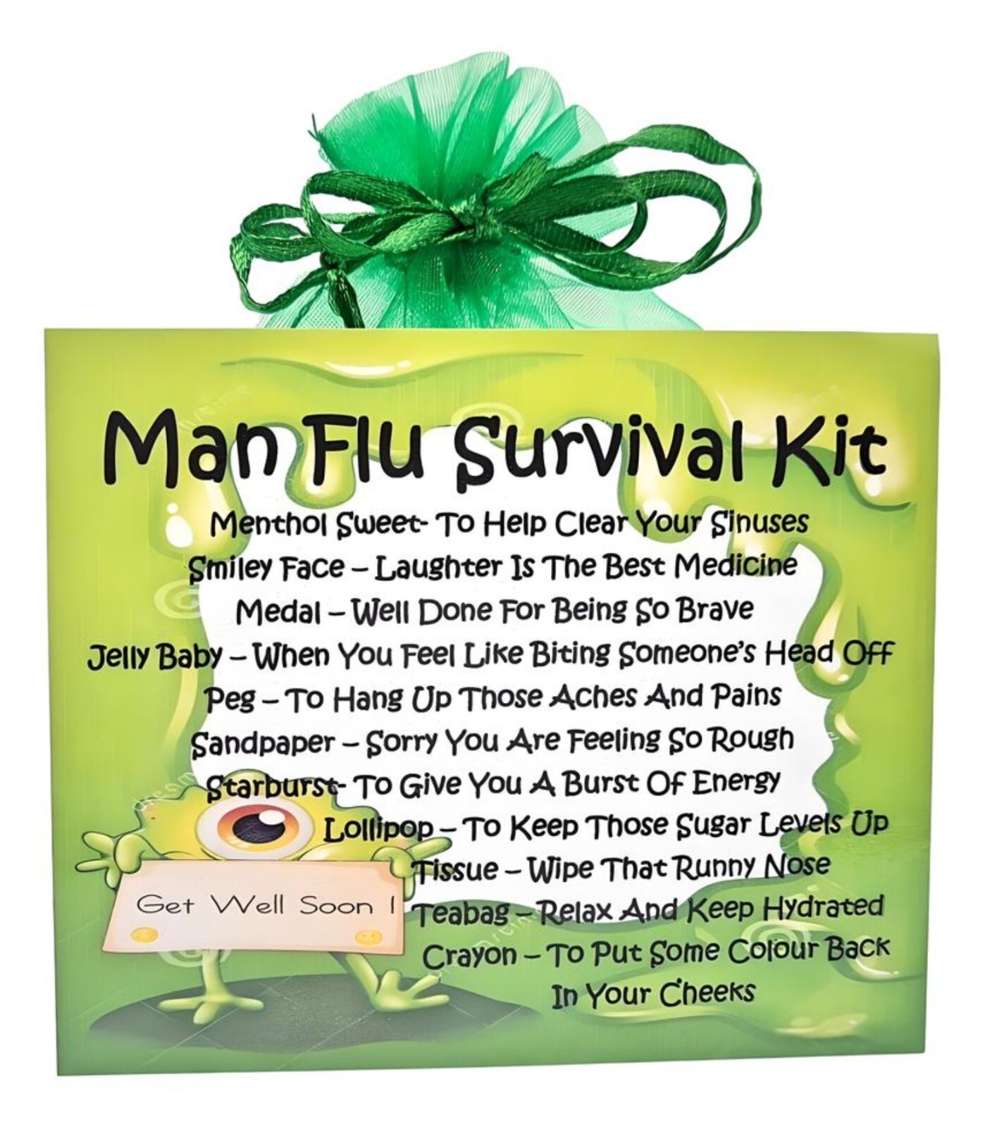 Man Flu Survival Kit ~ Fun Novelty Keepsake Gift & Greetings Card | eBay UK