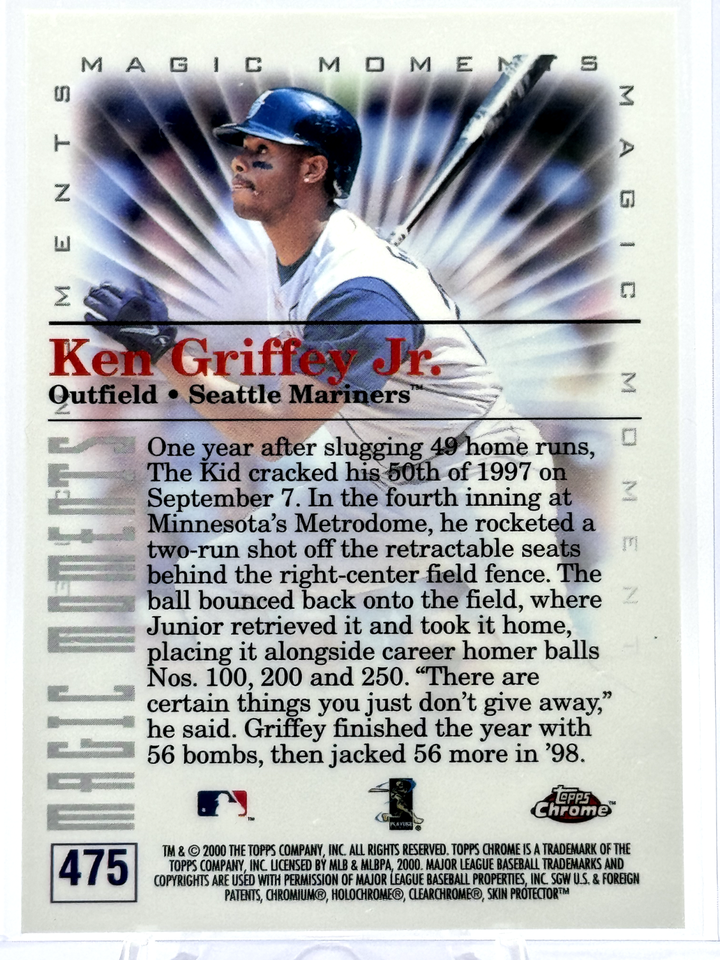 2000 Topps Chrome Ken Griffey Jr. Magic Moments, #475 | eBay