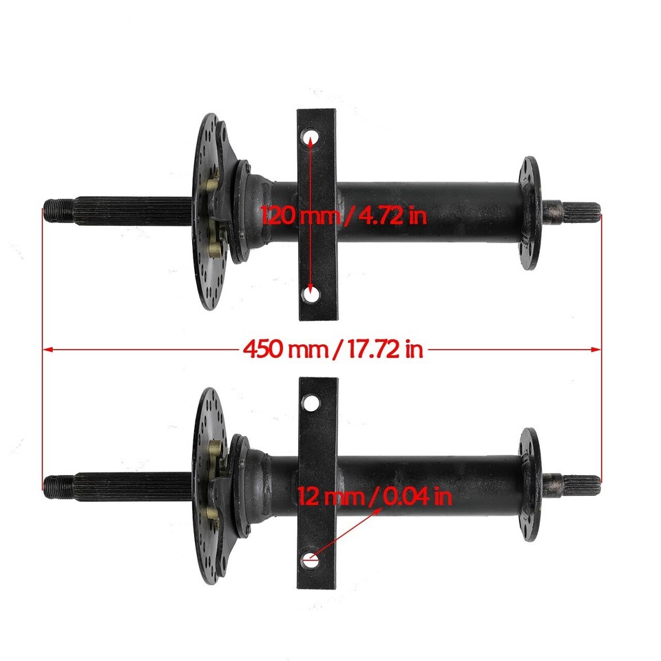 Rear Wheel Track 34'' Axle Kits 48V 1000W Differential Motor for Mower ...