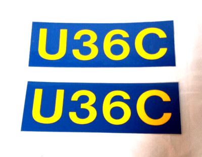 Locomotive Designation decal Decal GE "U36C" Transportation train ...
