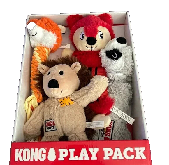 Kong Play Pack Dog Toys 4 Pack Winder Ballistic Knots | eBay