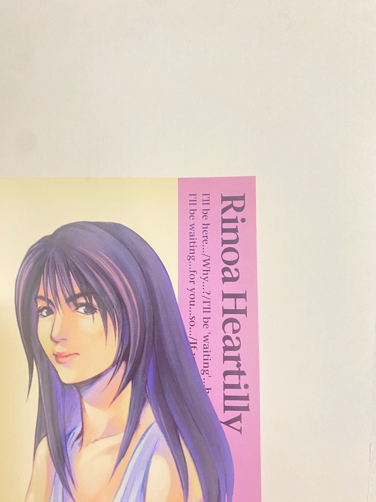 Rinoa Heartilly Final Fantasy Ⅷ Limited Postcard Square Face Rare From ...