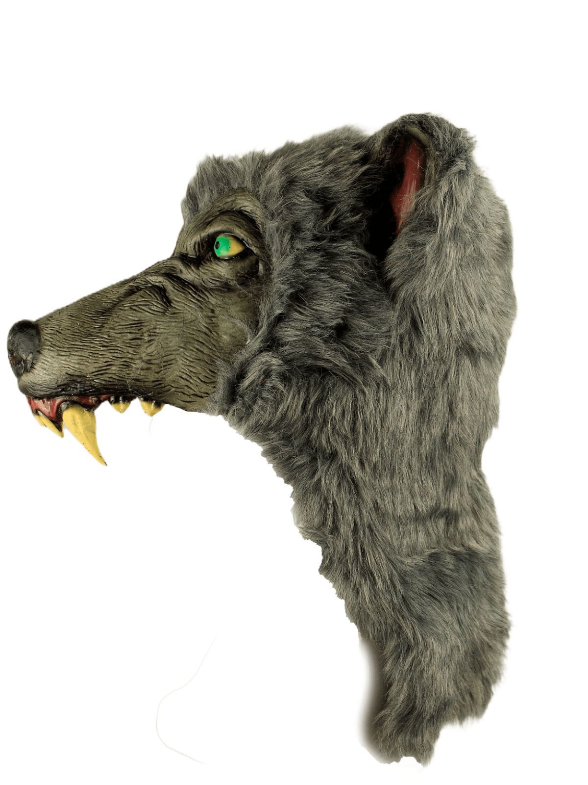 Gray Wolf Helmet Hat Warrior Tribal Indian Chief Werewolf Faux Fur ...