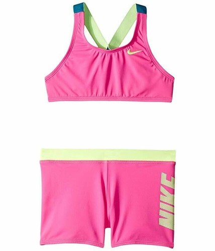 Nike L9222 Kids Rift Prism Cross-back Bikini and Shorts Girl’s Size L ...