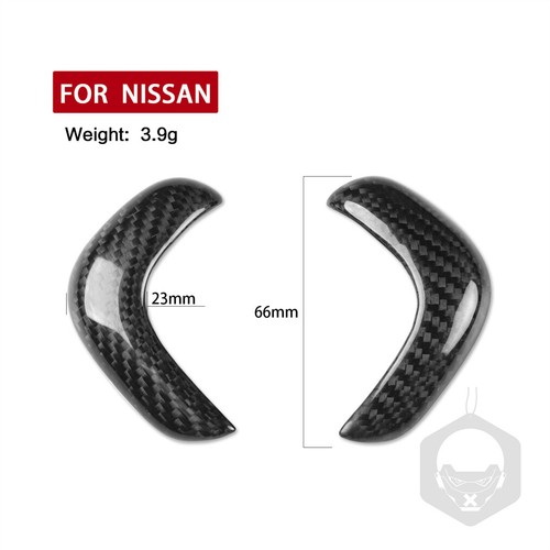 Fit NISSAN GTR R35 17-22 Carbon Fiber 2pcs Console Gear Shift Knob ...
