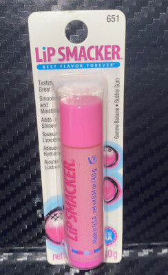 ONE Lip Smacker LipBalm Bubble Gum Moisturizer Shine USA Made Sealed ...
