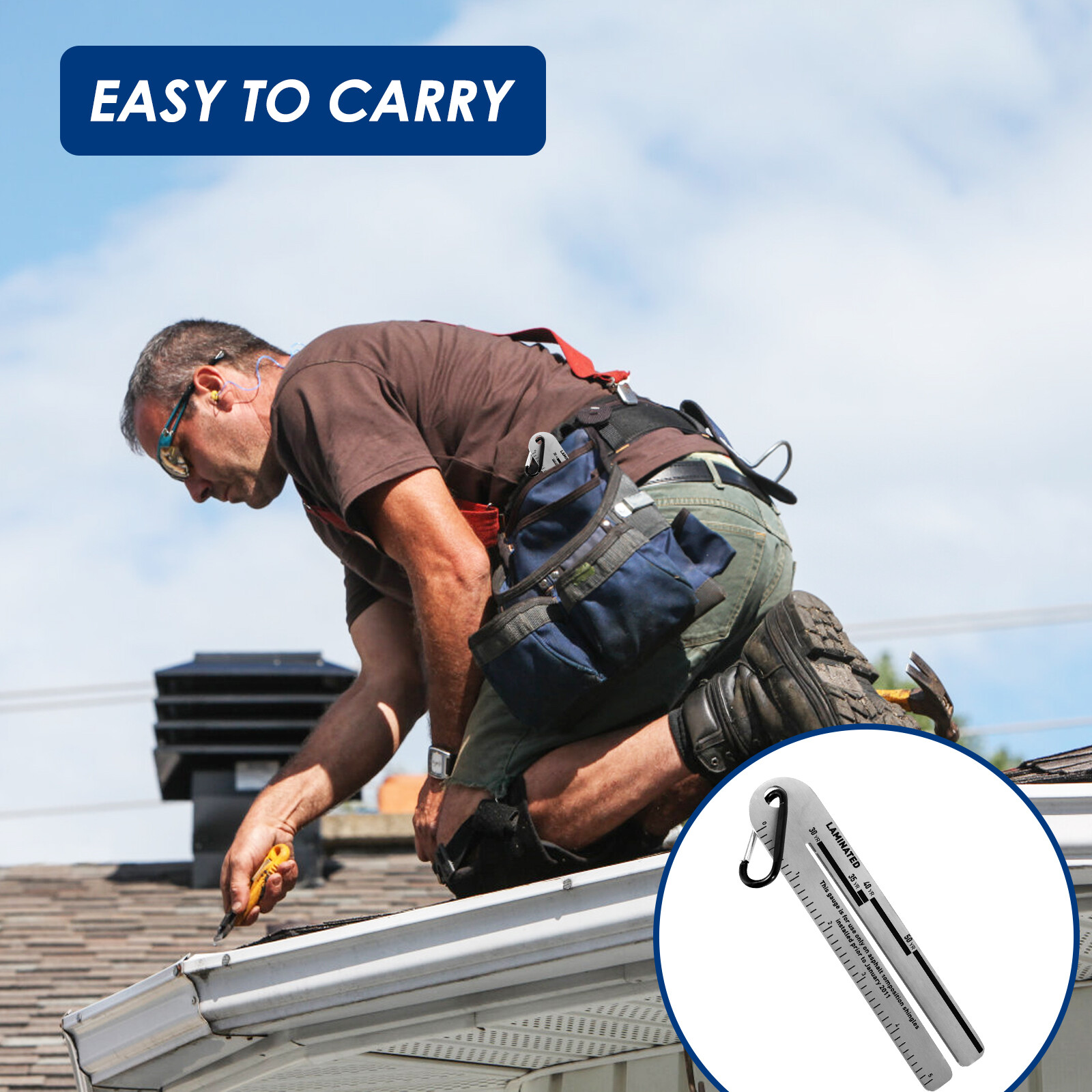 2Pcs Shingle Gauge Stainless Steel Roof Shingle Measuring Tool Shingle ...