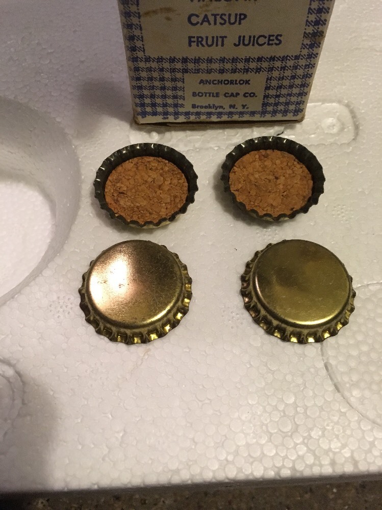 Vintage Home Canning Bottling ANCHORLOK unmarked bottle caps almost ...
