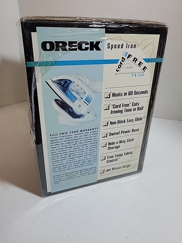 Oreck Speed Iron Cordless Model TX850 With Swivel Base NEW SEALED | eBay