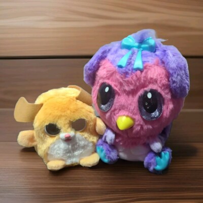 Lot 2 FUR REAL FUZZALOT Puppy 25 Sounds Reactions & Hatchinals Pink ...