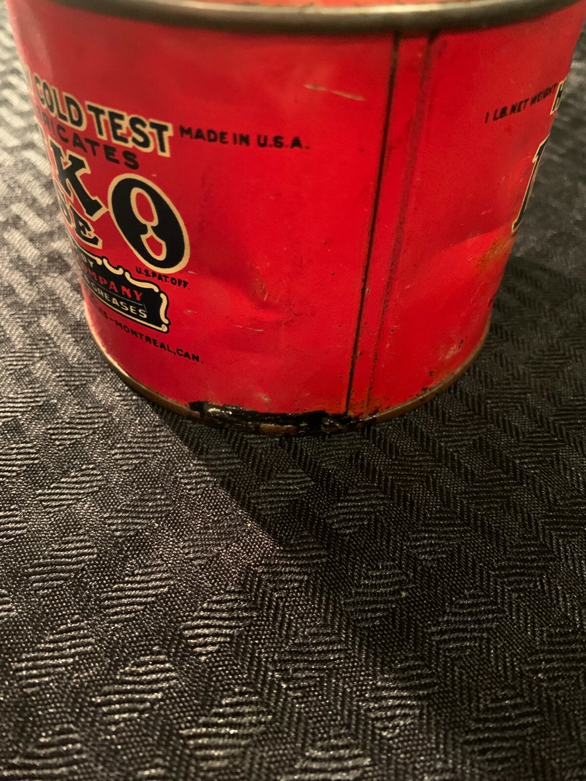 VINTAGE LUBRIKO GREASE ADVERTISING GREASE OIL CAN ~ MASTER LUBRICANTS ...