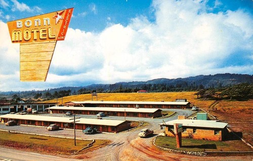 Brookings, Oregon BONN MOTEL Roadside Ray & Laura Pepin 1955 Vintage ...
