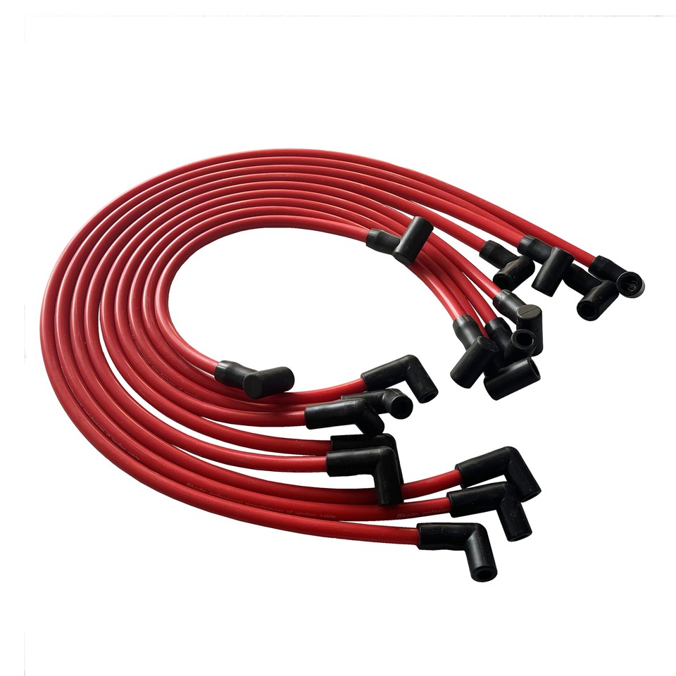 9PCS 10.5 MM Spark Plug Wires Set High Performance for HEI SBC BBC 350 ...