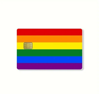 RAINBOW COLOR CREDIT CARD STICKERS, DEBIT CARD /CREDIT CARD DECALS! | eBay
