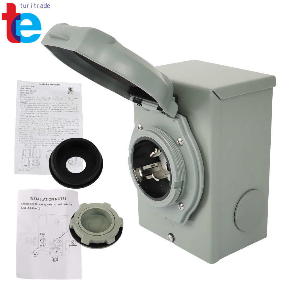 50 Amp Inlet Box 50-Amp Generator Inlet Box NEMA 3R Plug, SS2-50P Power ...