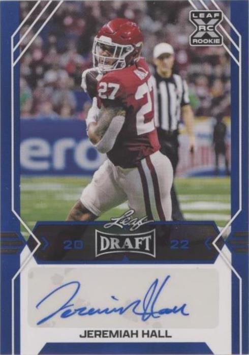 2022 Leaf Draft - Autographs Jeremiah Hall #BA-JH2 Blue (AU, RC) for ...