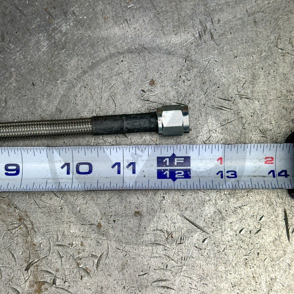 12" Stainless Steel Braided Hydraulic Line (-4AN Straight to -4AN ...