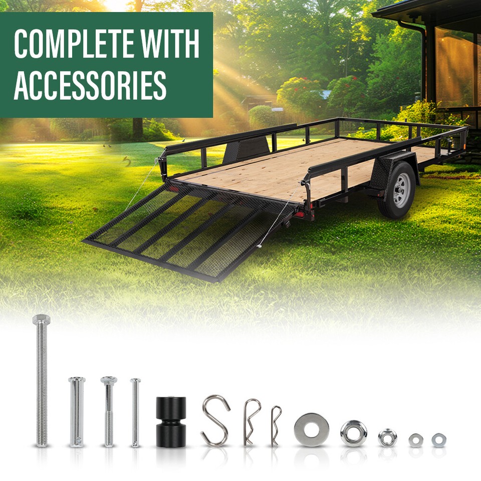 2 Sided Tailgate Utility Trailer Gate & Ramp Lift Assist System 350 ...