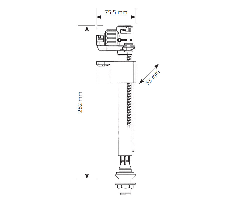 Siamp 99B Bottom Entry Inlet / Float Valve / Ballcock For Toilet ...