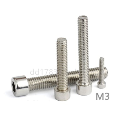 M3x6 Screws Stainless Steel Button Head Hex Socket Head Cap Screw Sems ...