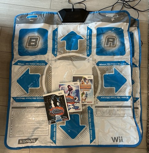 Wii Dance Revolution Dance Mats - DDR - Set Of 2 PLUS 3 Games | eBay