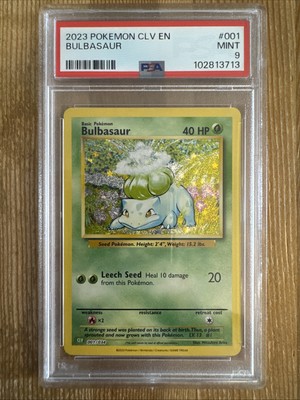 Bulbasaur 001/034 CLV Pokemon Trading Card Game Classic Collection PSA ...
