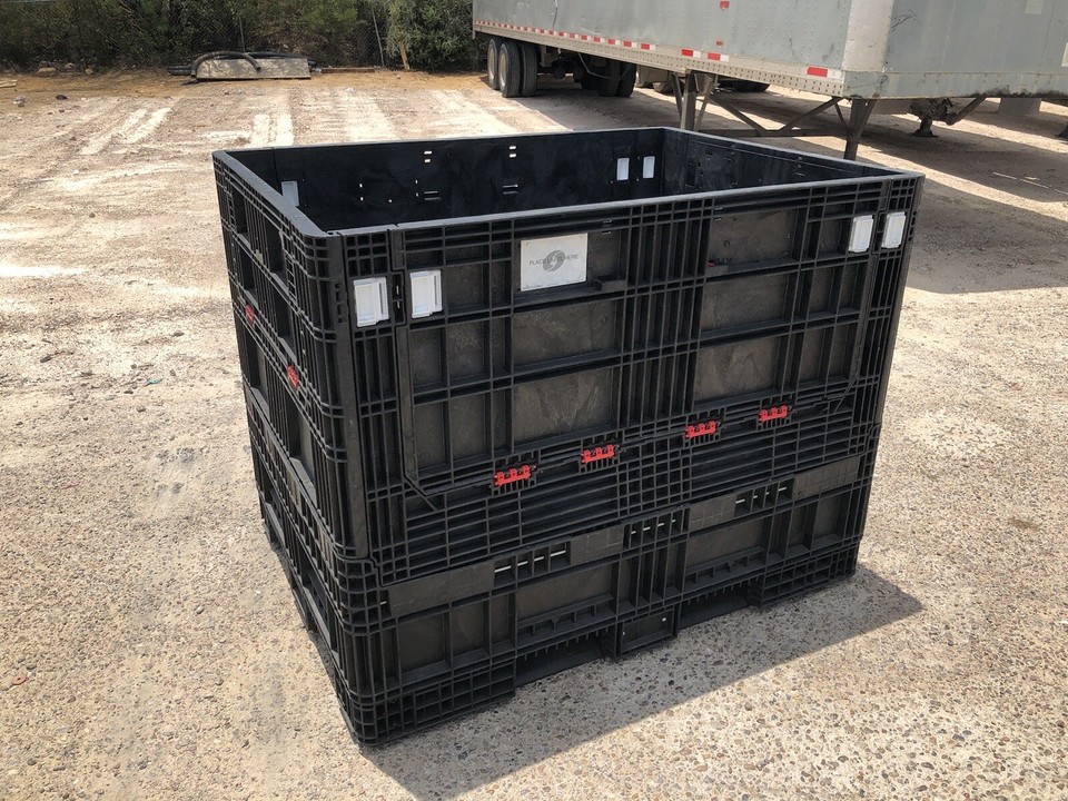 45x48x34 Used Collapsible Pallet Boxes Containers Bins Ropak Buckhorn ...