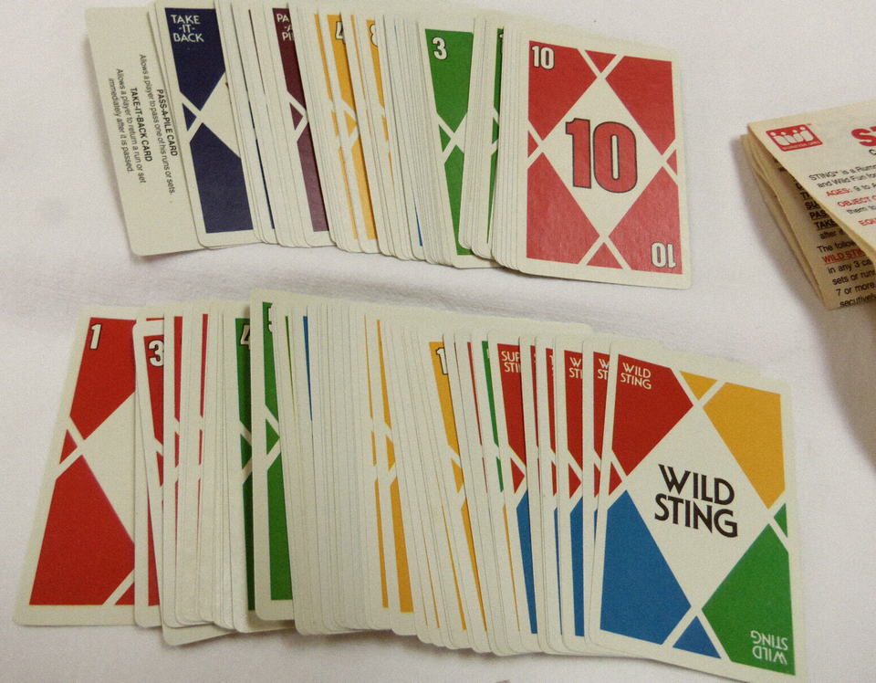 STING card game, complete in original box with original instructions ...