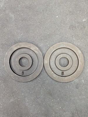 Vintage York Olympic Milled 5lb Weight Plates | eBay