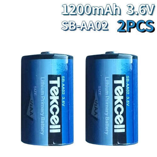 2 Pack SB-AA02 1/2 AA 3.6v Battery 1200mah Non-Rechargeable Electric US ...