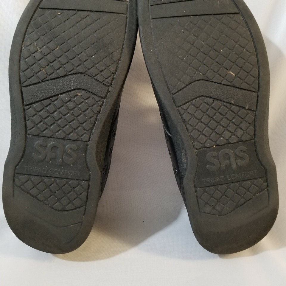 SAS TIME OUT MEN'S Size 6.5 D BLACK LEATHER DIABETIC / COMFORT LACE UP ...