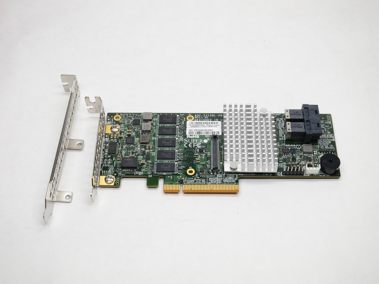 AOC-S3108L-H8IR-16DD SUPERMICRO 3108 8-PORT PCI-E SAS-3 12Gb/s 16 HDD ...