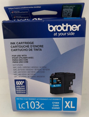 New Brother LC103C XL Cyan Ink Cartridge EXP 10-2024 | eBay UK