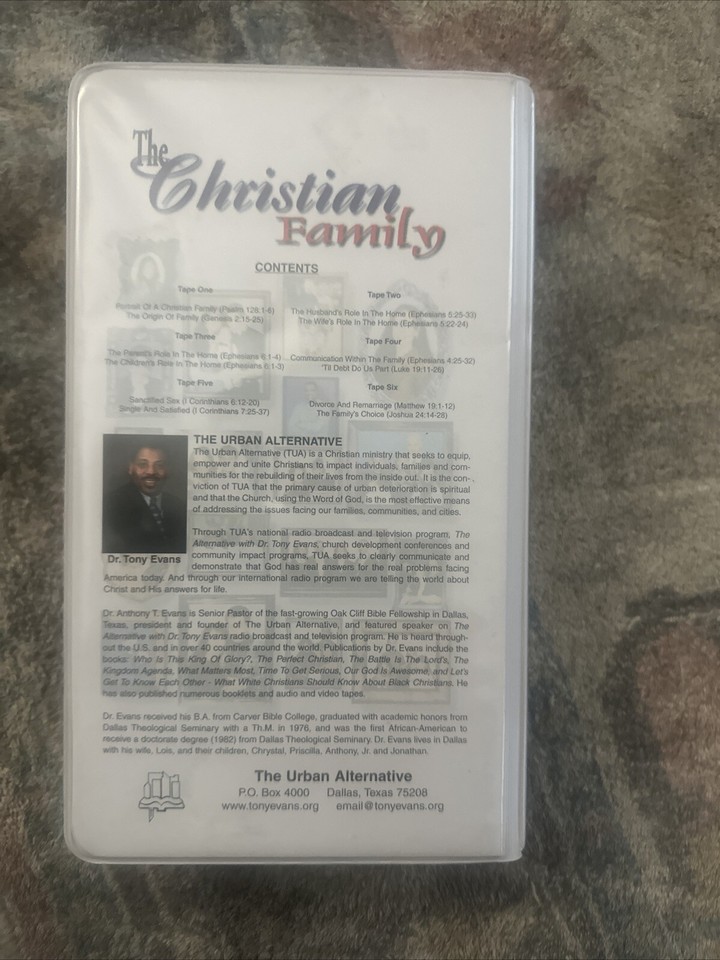 The Christian Family 6-cassette audio series Tony Evans Expository ...