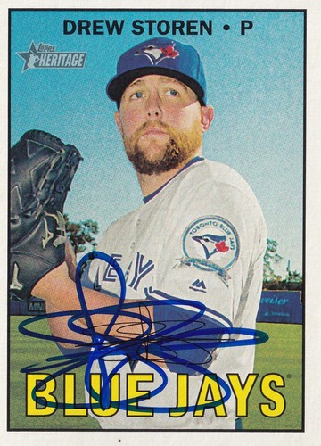 DREW STOREN SIGNED AUTO'D 2016 TOPPS HERITAGE CARD #576 TORONTO BLUE ...