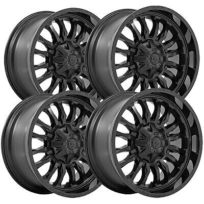 (Set of 4) Fuel D796 Arc 22x10 8x6.5" -18mm Blackout Wheels Rims 22 ...