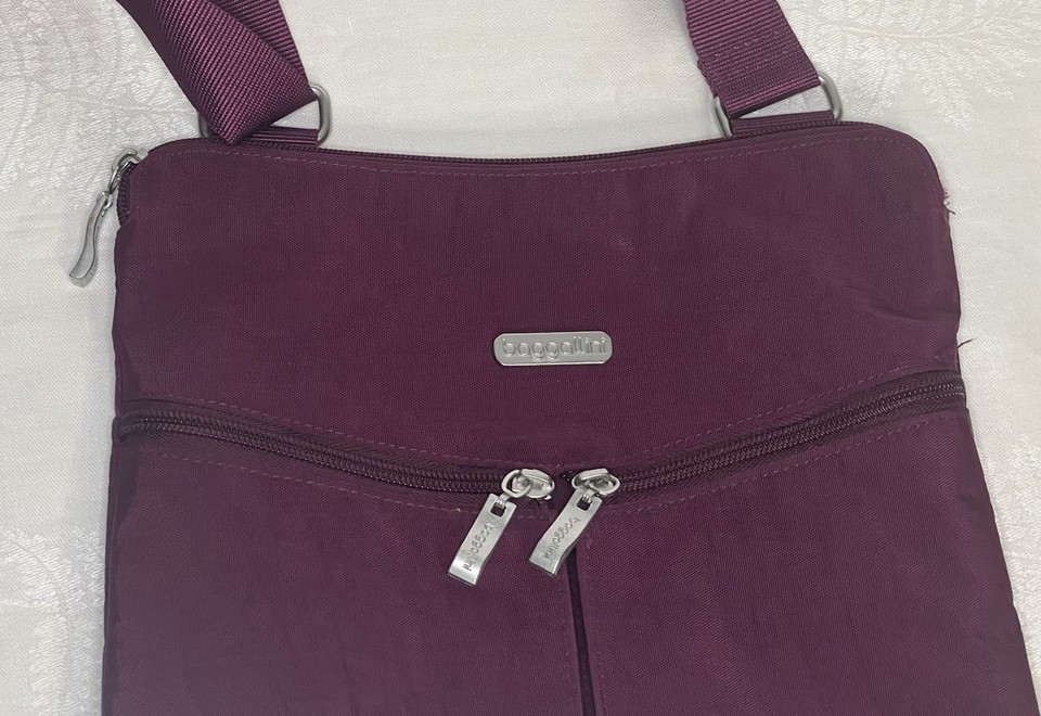 Baggallini Horizon Crossbody Travel Bag Purse Burgundy Maroon Women | eBay