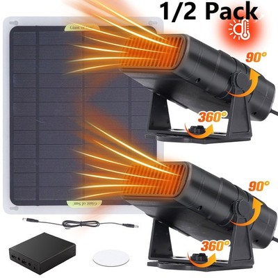 20W Solar Powered Heater Chicken Coop Heater Camping Greenhouse Pet Car ...