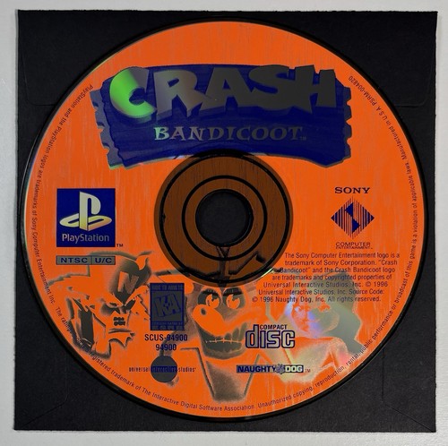 Crash Bandicoot (Sony PlayStation 1 PS1, 1996) Black Label Orange ...
