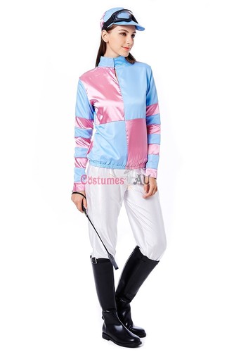 Womens Jockey Costume Ladies Horse Rider Racing Uniform Sports Fancy ...