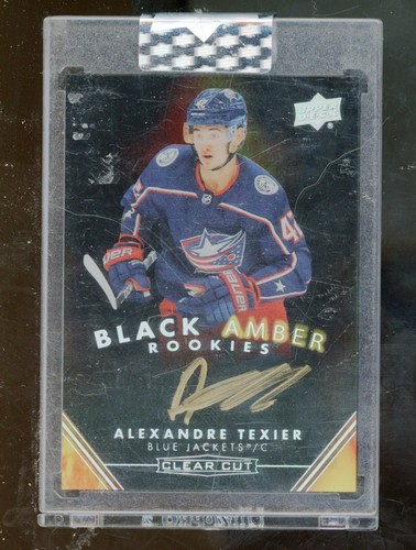 2019-20 UD Clear Cut Black amber Alexandre Texier Hockey card BZ-155 | eBay