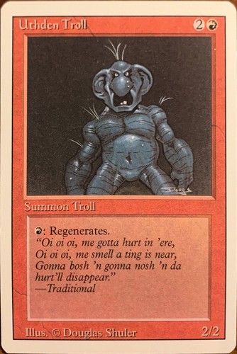 Uthden Troll - Red - Revised 3rd Edition MTG Magic the Gathering x1 ...