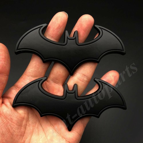 2pcs Big 3D Metal Black Batman Dark Knight Mask Car Emblem Badge Decal ...