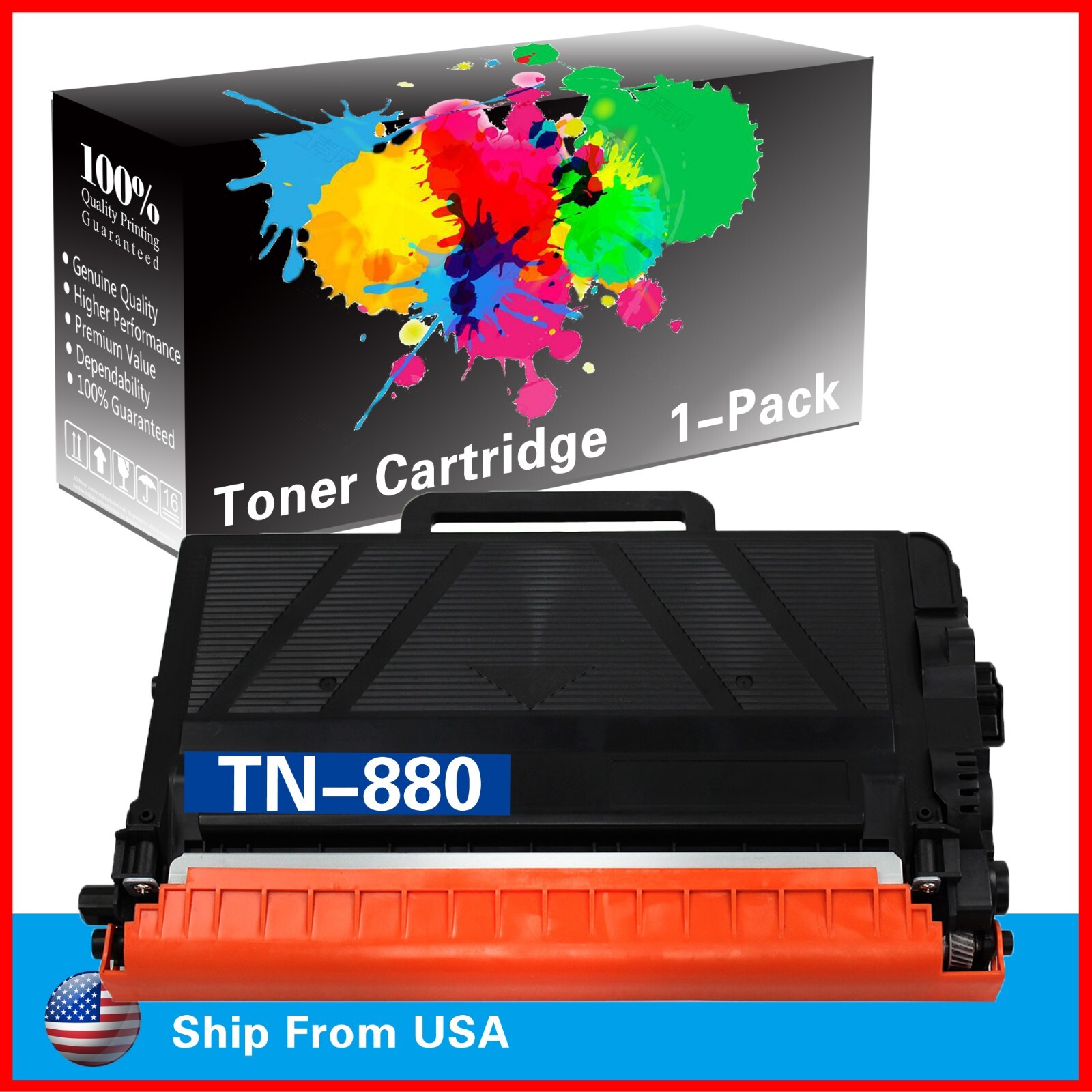 1-Pack TN880 TN-880 Black Toner Cartridge for HL-L6200DW HL-L6200DWT ...
