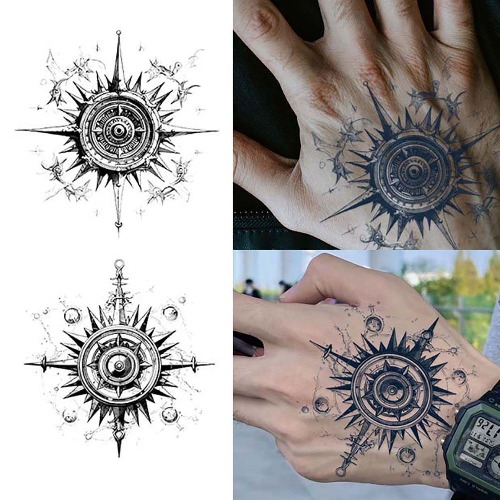 White Compass Tattoos 50 Latest Compass Tattoo Design And Ideas For